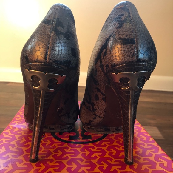 Tory Burch | Shoes | Tory Burch Jude Snake Print Heels | Poshmark